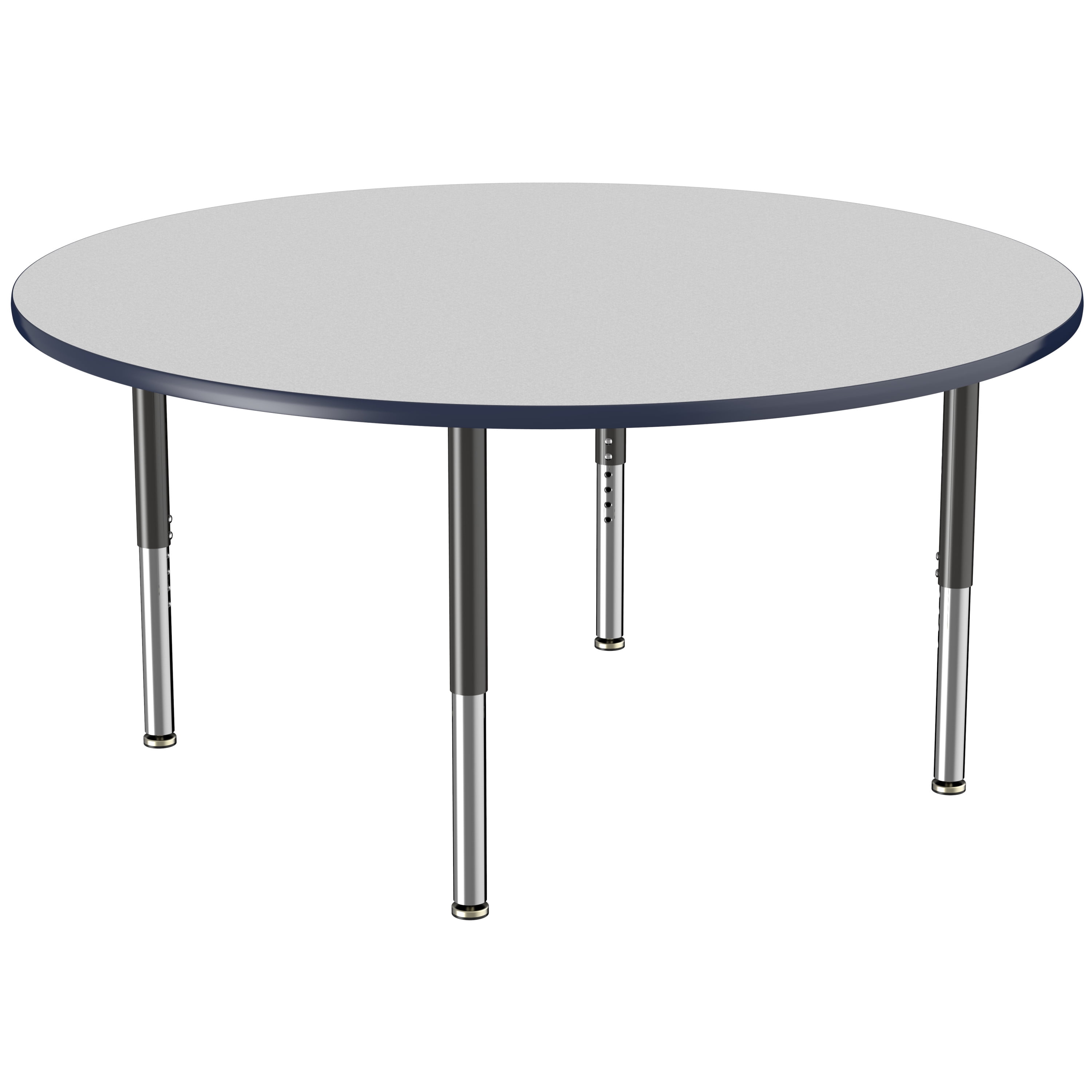 ECR4Kids 60in Round Premium Thermo-Fused Adjustable Activity Table Grey ...