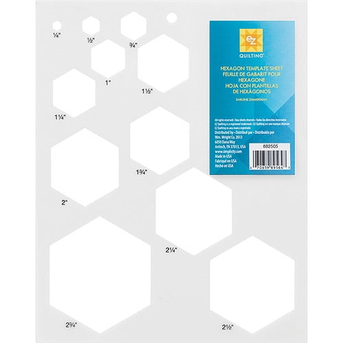 Hexagon Template Sheet - Walmart.com