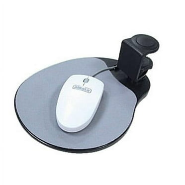 Under-Desk Mouse Platform with cable clip / 360° swivel (Black ...