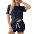 Baeitkot Women Round Neck Home Clothes Women Fashion Casual Solid Color ...