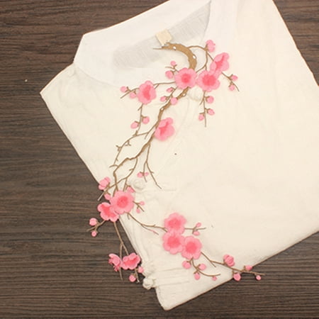 Cherry Blossom Sakura Flower Flower Applique Embroidery Patch Sticker ...