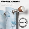 Blue Watercolor Outdoor Curtains, Sea Turtles Jellyfish Corals Marine ...