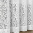 White Lace Sheer Curtains 84 inch Vintage Floral Sheer Window Curtain ...
