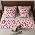Bed Runner for Queen Size Bed, Strawberry 3 Pcs Bedding Runner Set - 1 ...
