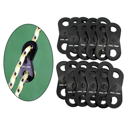 20 Pack Aluminium Alloy Guy Line Cord Adjusters Guide Tensioner Bent ...