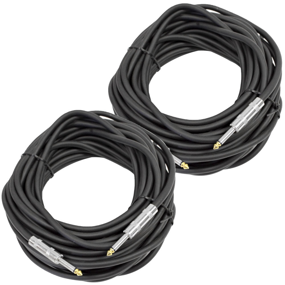 Seismic Audio 2 Set 50' 1/4" to 1/4 Speaker PA/DJ Cables 14 Gauge NEW ...