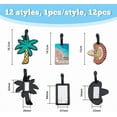 12Pcs 12 Style PVC Luggage Tag Travel ID Labels Suitcase Name Tags ...