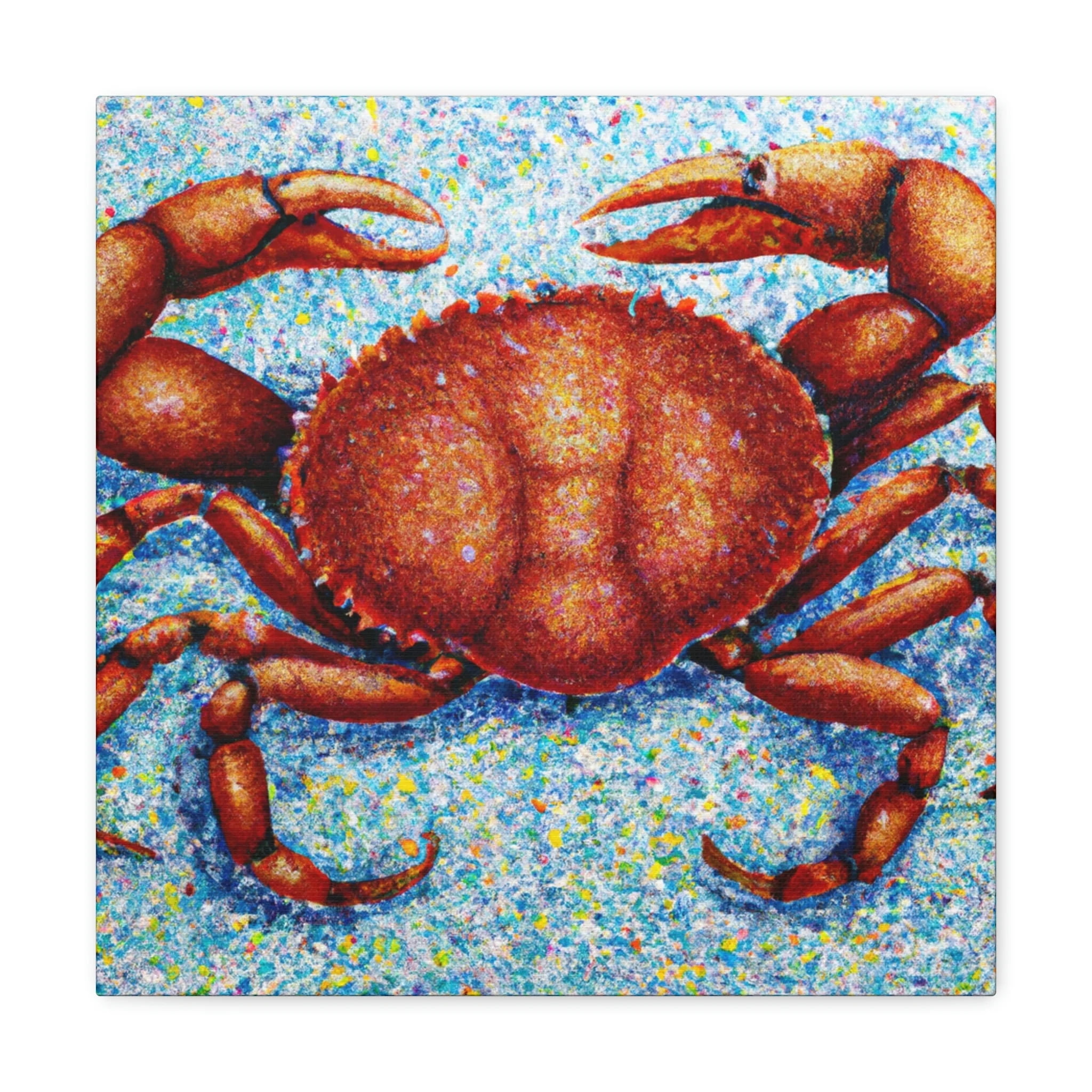 Crab in Pointillism - Canvas - Walmart.com