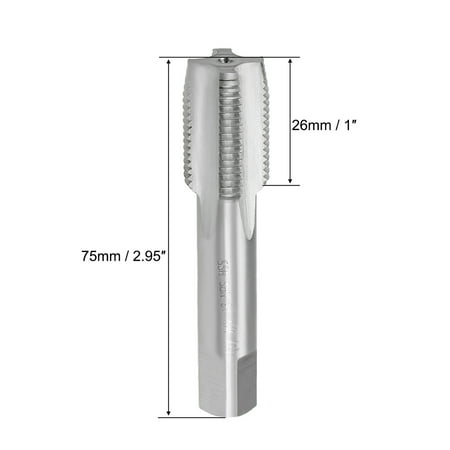 Machine Tap 3/8-18 NPS Straight Pipe Thread 4 Flute High Speed Steel ...