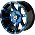 Moose Utilities ATV UTV 12" Blue/Black Wheel (ONE) 387BU 12X7 4/156 4+3 ...