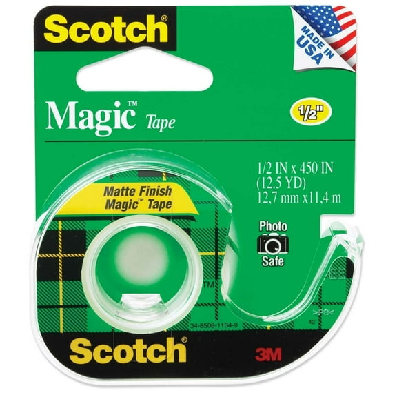 Scotch Magic Tape Narrow 1/2-inch x 800-inches (Pack of 5) - Walmart.com