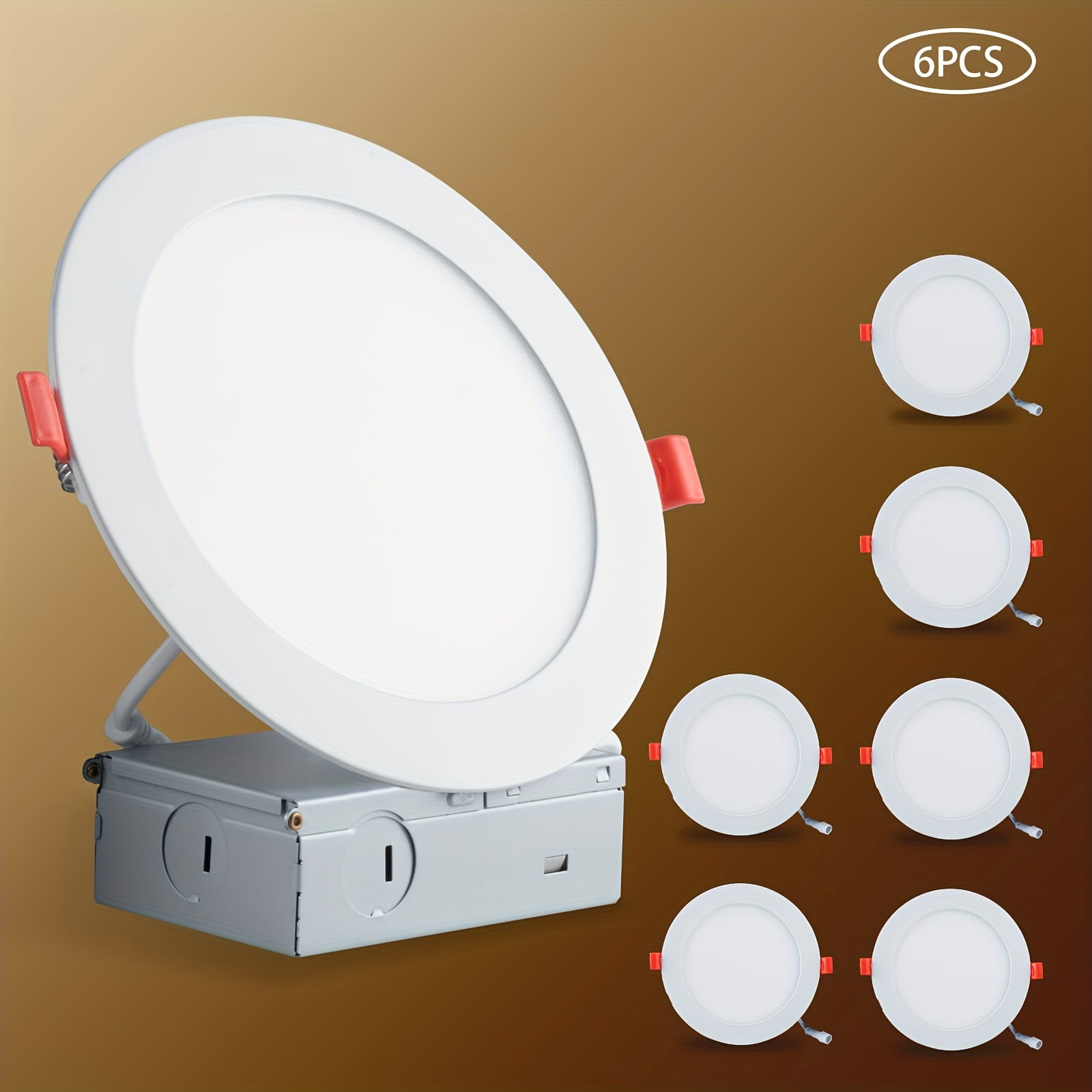 Click here for Grm 6pcs Led Recessed Slim Pot Lights  6in 6cct Po... prices