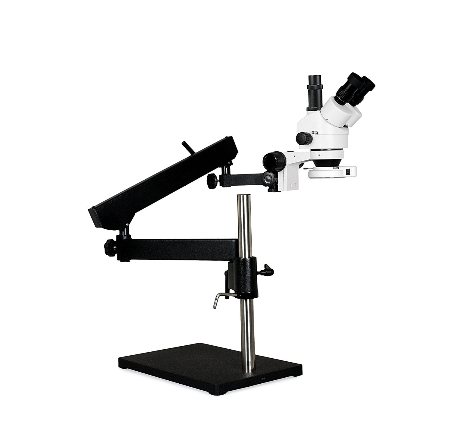 Vision Scientific Trinocular Zoom Stereo Microscope, 10x WF Eyepiece, 0 ...