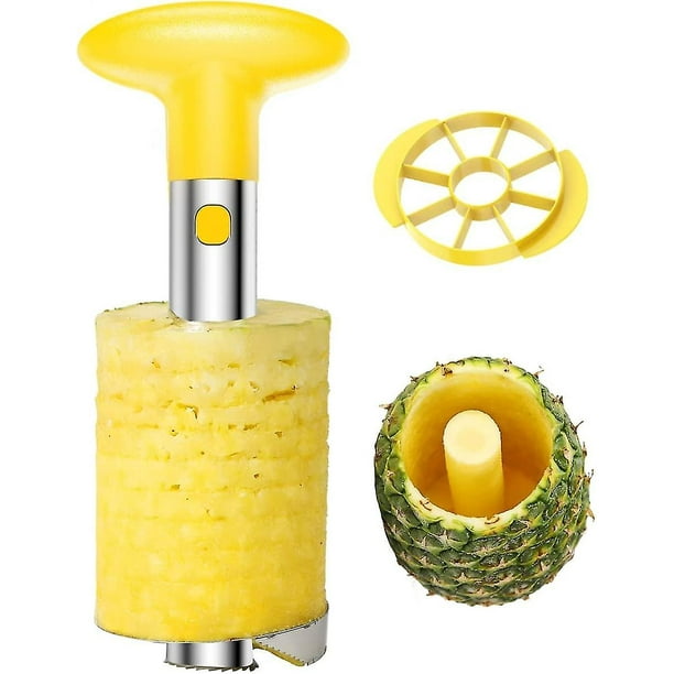 Dww-cortador de piña para pelar, descorazonar y rebanar la fruta, acero ...