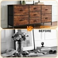 Bigleap 7-Drawer Fabric TV Stand with Wood Shelf - Versatile Media ...
