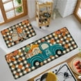 Fall Kitchen Rugs Set of 2, Pumpkin Truck Gnomes Kitchen Mats for Floor ...
