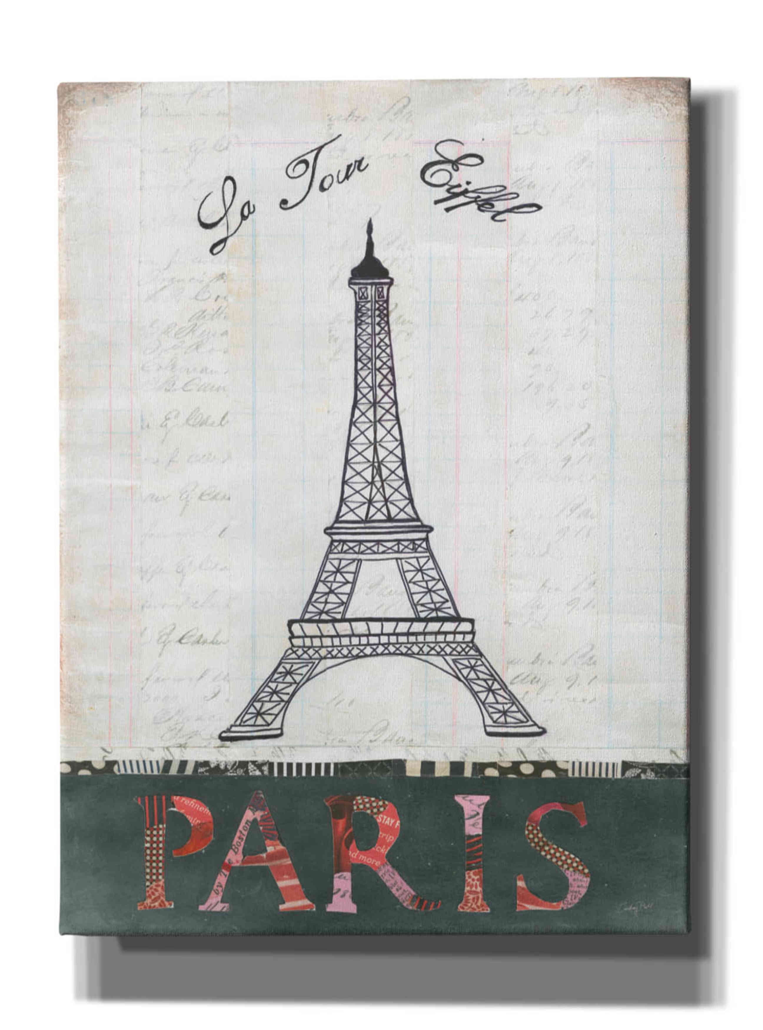 Epic Graffiti 'La Tour Eiffel' by Courtney Prahl, Canvas Wall Art, 40 ...
