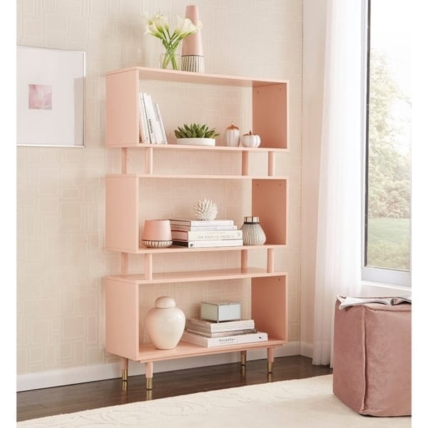 Simple Living Margo Mid-Century Modern 3-tier Bookshelf - 59.5"h x 36"w ...