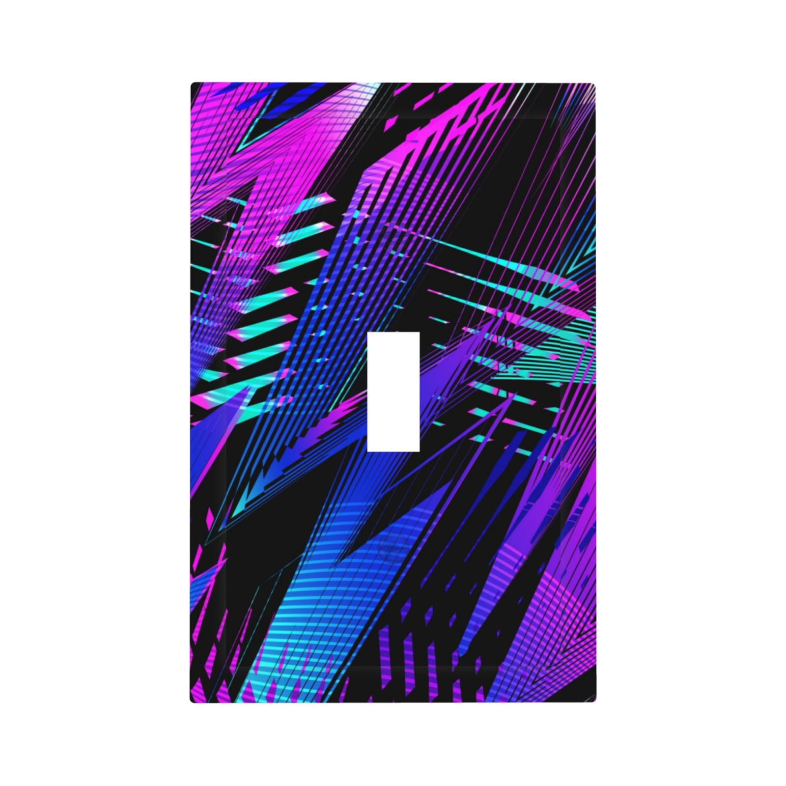 DouZhe 1-Gang Toggle Switch Wallplate, Cyberpunk Purple Texture ...