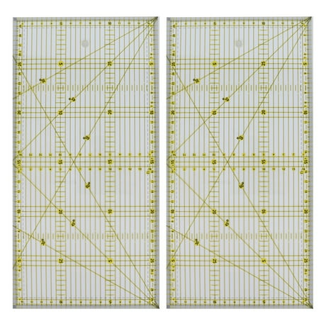 Quilting Supplies, 2Pcs Acrylic Transparent Clear Data Quilting Rulers ...