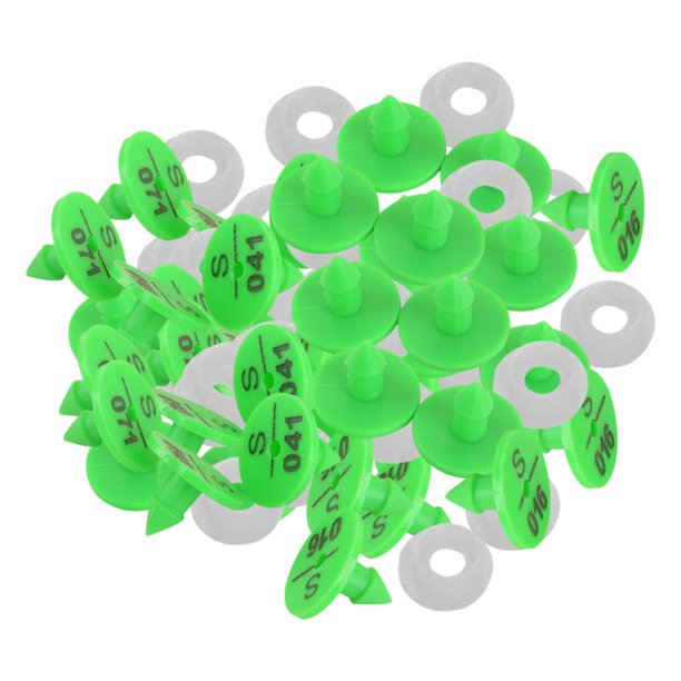 100 Pieces Ear Tag Anti-Shedding Number Supplies Animal Ear Marker for ...