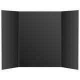 Office Depot Tri-Fold Premium Foam Display Board, 36x48 inches, Black ...