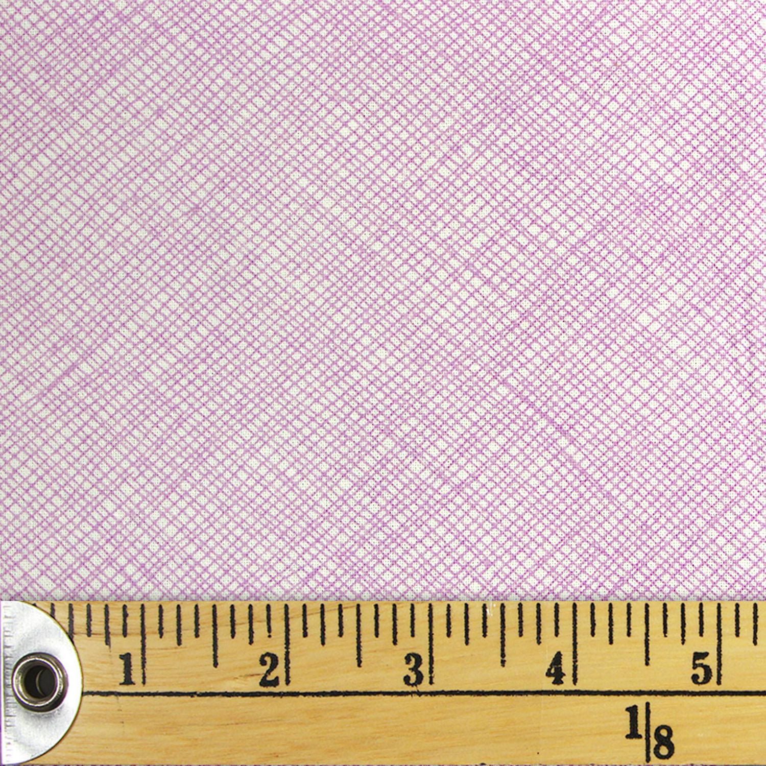 Click here for Fabric Creations White With Purple Pencil Crosshat... prices