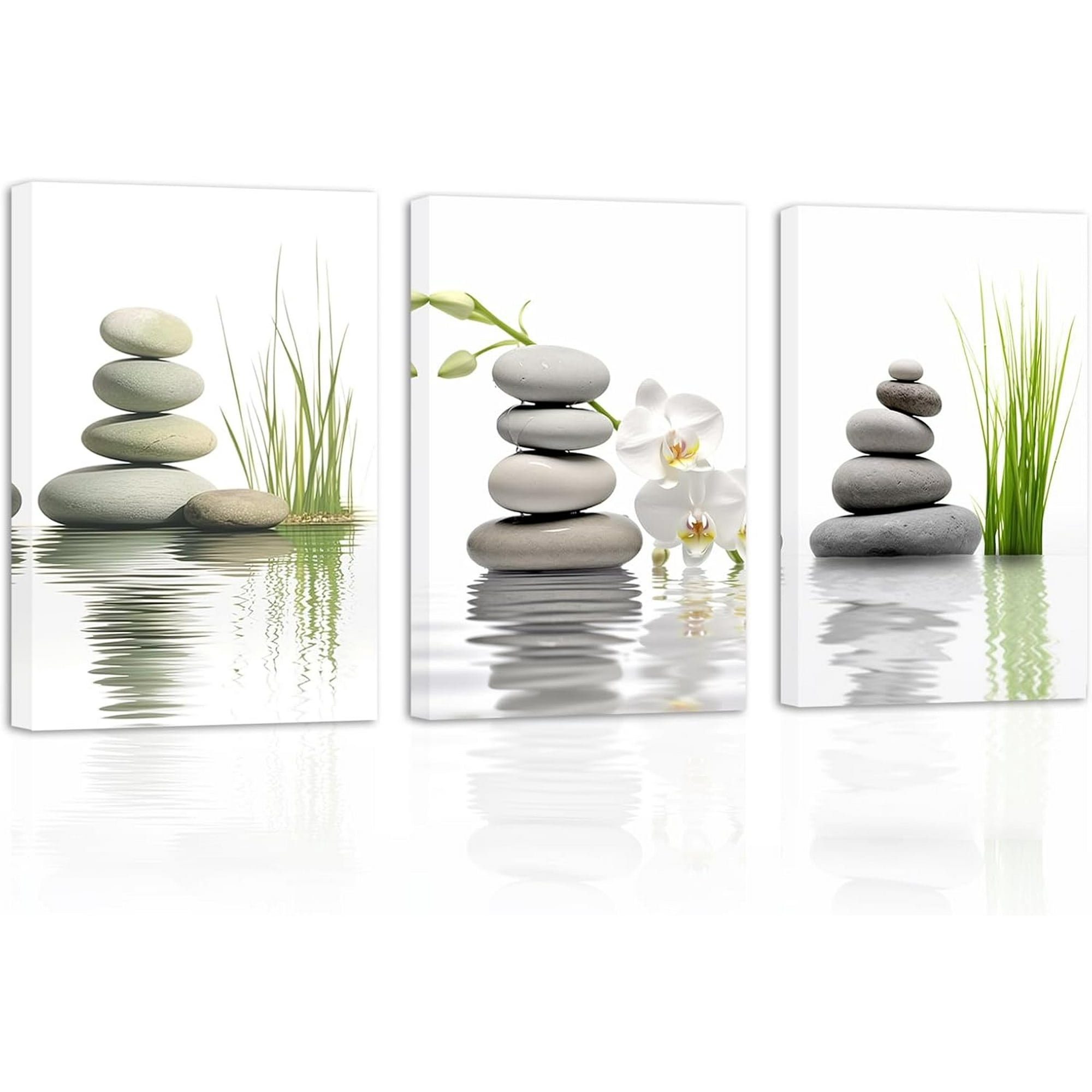 Click here for Zhongyutong Bathroom Wall Art 3 Pieces Zen Stones... prices