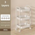 Osfvolr 3-Tier Kitchen Cart with Wheels, Multifunctional Mobile Storage ...