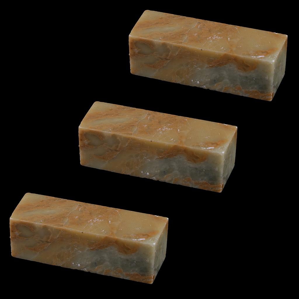 3 of pack DIY Chinese Stone Chop Stamp Material Seals Stone Ornament ...