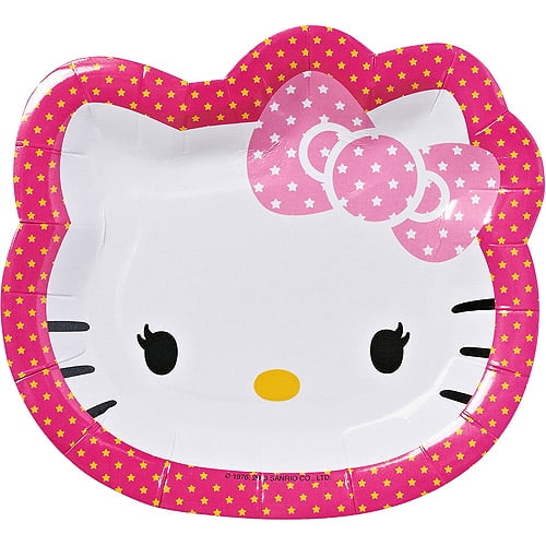 7.25" Hello Kitty Paper Party Plate, 8ct - Walmart.com