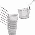 Set of 4 Mini Fry Baskets, 4-Inch Stainless Steel Square Fry Baskets ...