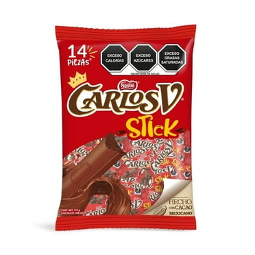 Chocolate Nestlé Carlos V stick 20 pzas 8 g c/u | Walmart en línea