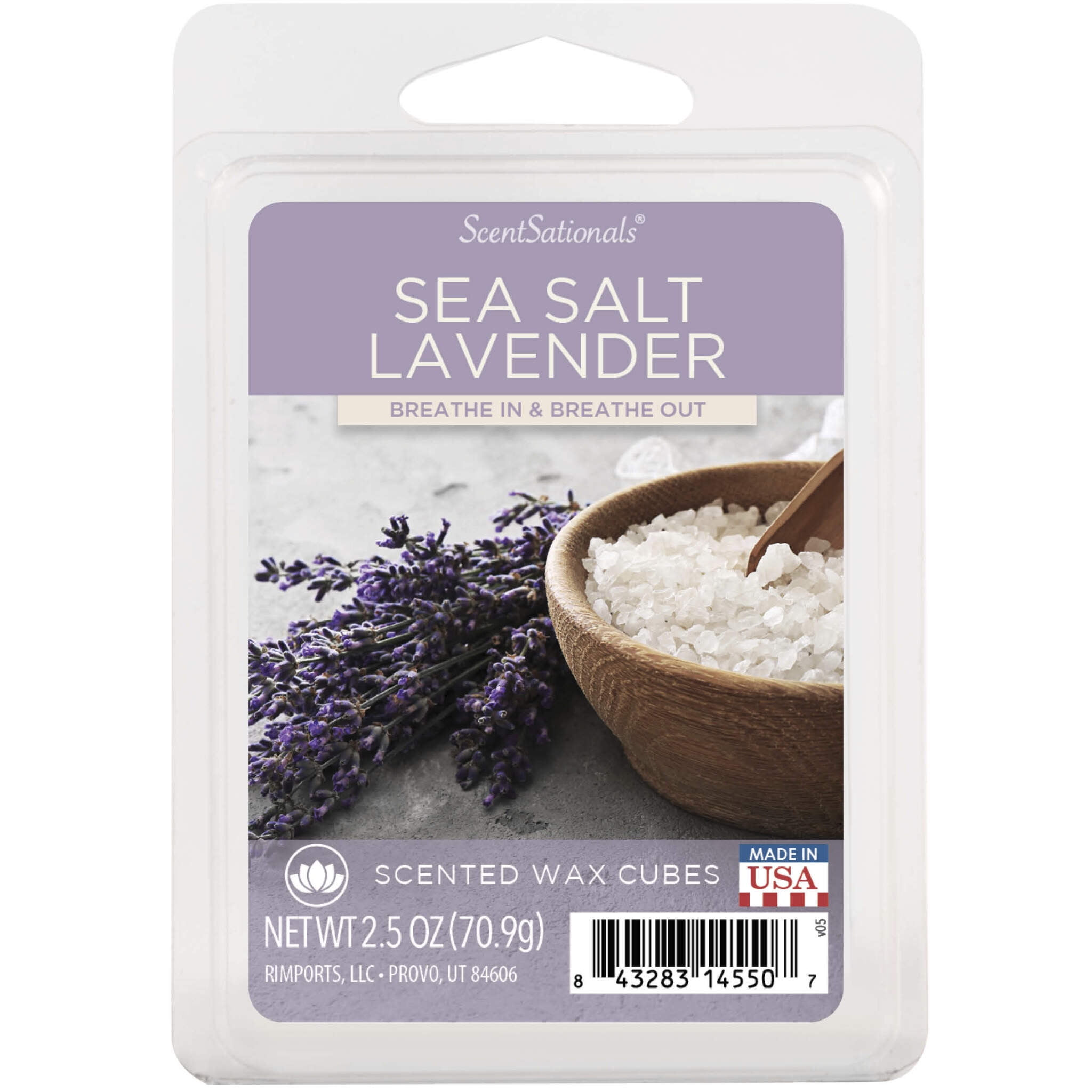 Sea Salt Lavender Scented Wax Melts, ScentSationals, 2.5 oz (1-Pack ...