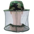 Fishing Cap Head & Face Protector Anti-Insect Net Yarn Hat Bucket Hat ...