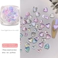 4 Boxes Heart Nail Art Charms for Valentine's Mixed Size Crystal ...