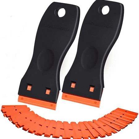 Xizioo (Black) Glass Scraper, Plastic Scraper, Double Edged Plastic ...