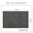 Romanstile Vinyl Placemats Set of 6, Dark Grey PU Table Mats 12X18 in ...