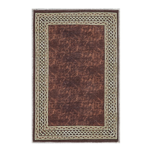 Ottomanson Machine Washable Cotton 2x3 Flatweave Area Rug for Entryway ...