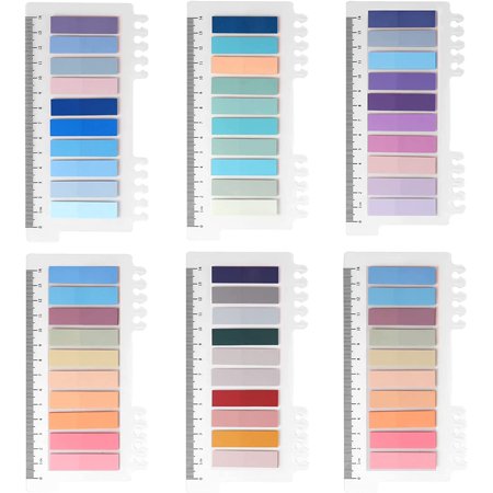 1200 Sheets Sticky Index Tabs Flags with 14cm Scale Ruler, Self ...