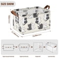 Black and White Kitten Collapsible Storage Bin Open Home Shelf Basket ...