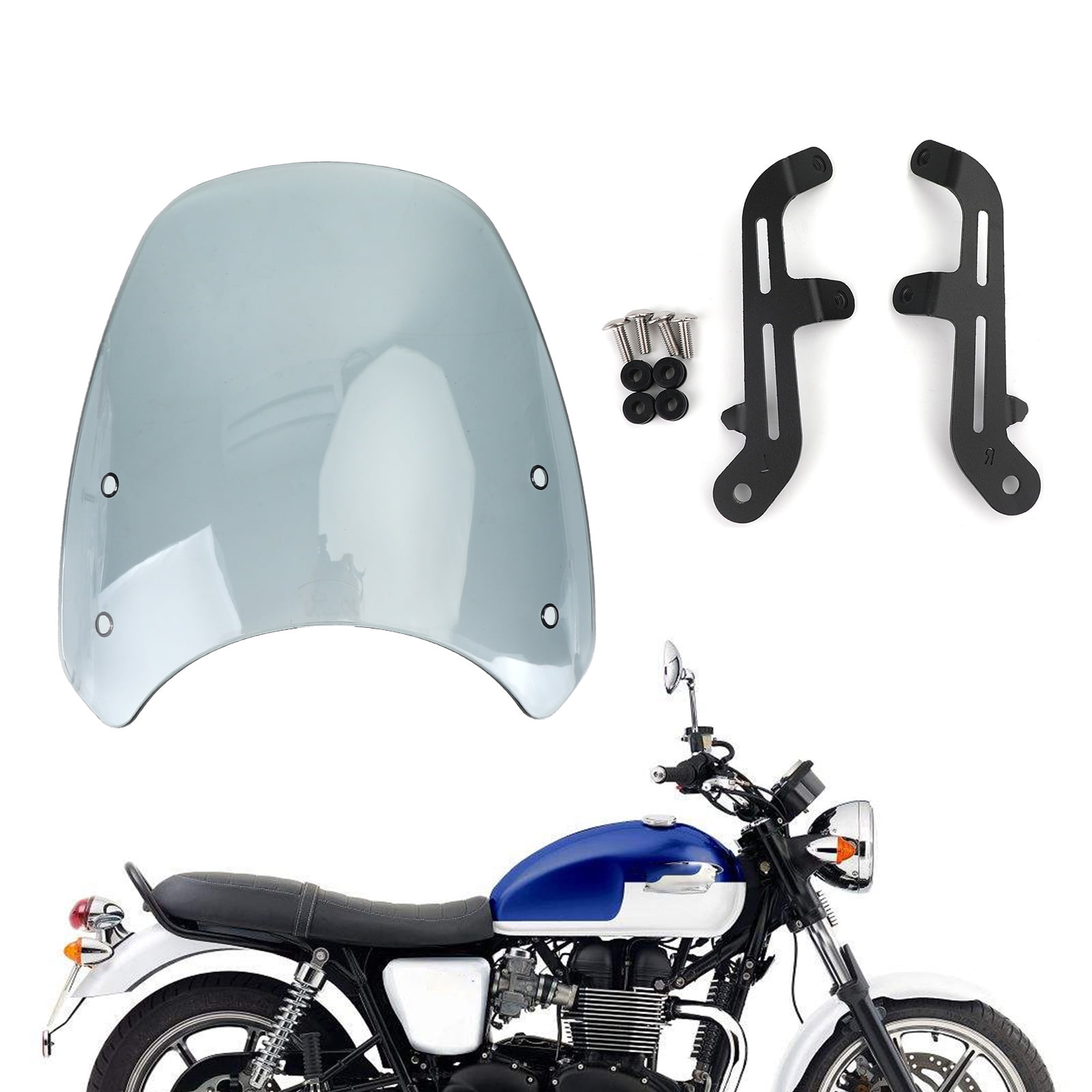 ABS Plastic Motor Windshield WindScreen for Triumph Bonneville T100 ...