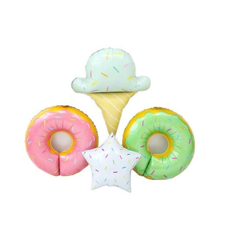 Ice Cream Doughnut Food Balloon Star Balloon Mylar Balloons Foil ...