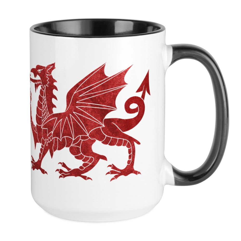 CafePress - Welsh Red Dragon Mugs - 15 oz Ceramic Large Mug - Walmart.com