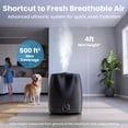 6L Humidifiers for Bedroom, Quiet 50HR Runtime No-Filter Supersized ...