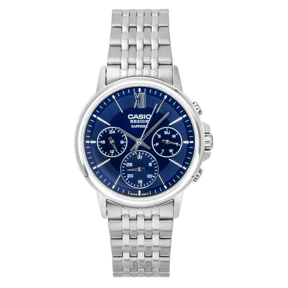 Casio Beside Analog Stainless Steel Silver Dial Quartz BMS-300D-7AV Men ...