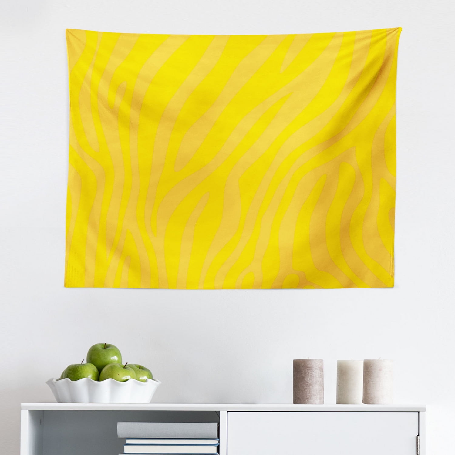 Zebra Print Tapestry, Abstract Zebra Skin Pattern Geometric Horizontal ...