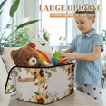 CURLYOOT Pumpkin Sunflower Fall Storage Bins with Lid, Decorative ...