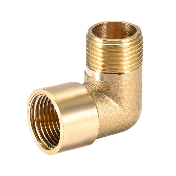 Uxcell Barb Hose Fitting Brass 90 Degree Elbow G3/8 Male x G3/8 Female ...
