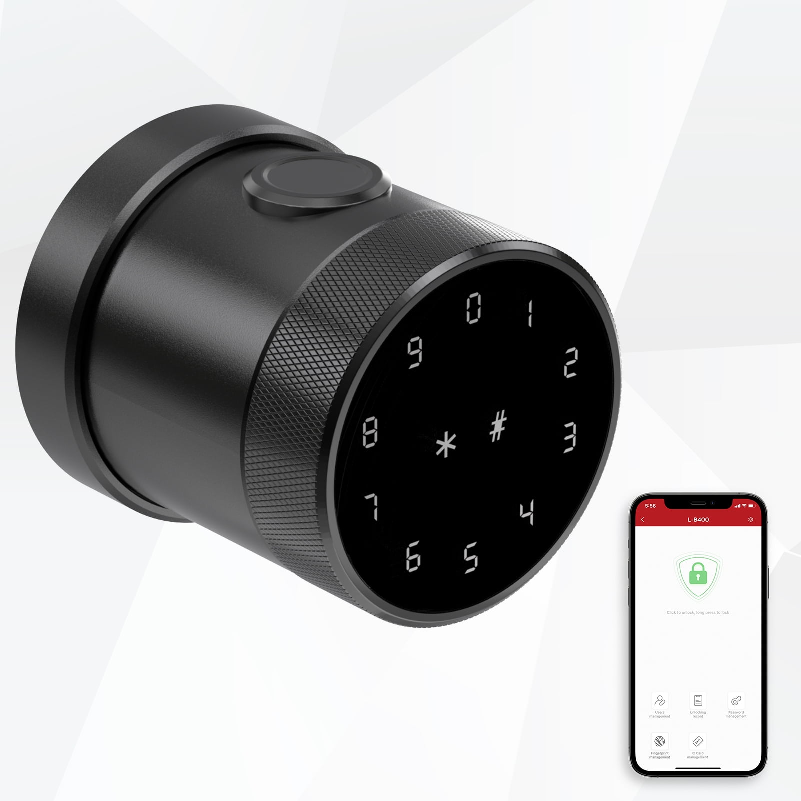 Buy Geek Smart Door Lock, L-B400 Fingerprint Door Lock Keyless Entry ...